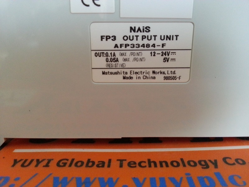 MATSUSHITA AFP33484-F NAIS FP3 OUTPUT UNIT - PLC DCS SERVO Control MOTOR POWER SUPPLY IPC ROBOT